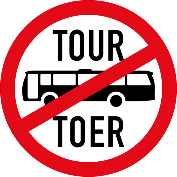 Tour Buses Prohibited Sign - Bus - (600x600) Png Clipart Download