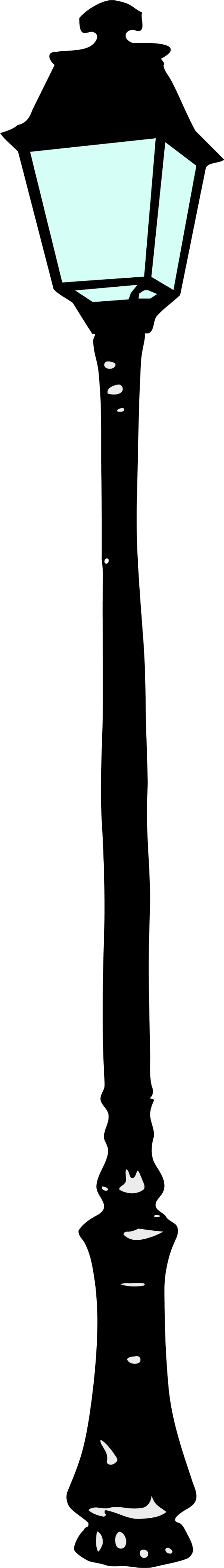 Light Post Clipart - Lamp Post Clip Art - (600x4184) Png Clipart Download