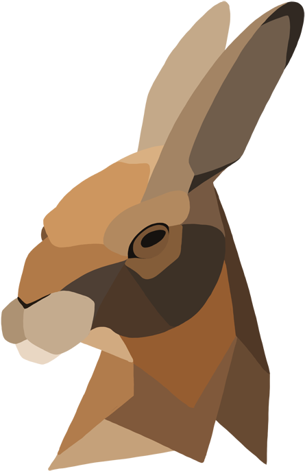 Geometric Hare By Missej - Drawing - (471x700) Png Clipart Download