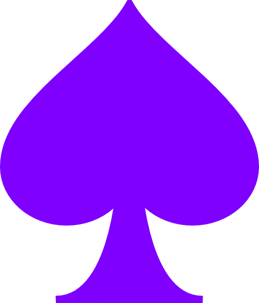 Purple Spade - (510x597) Png Clipart Download