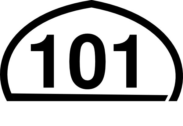 101 Freeway Sign - (600x412) Png Clipart Download