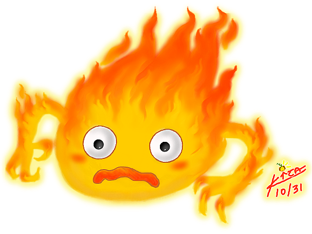 Calcifer By Kitaw99 - Art - (640x480) Png Clipart Download