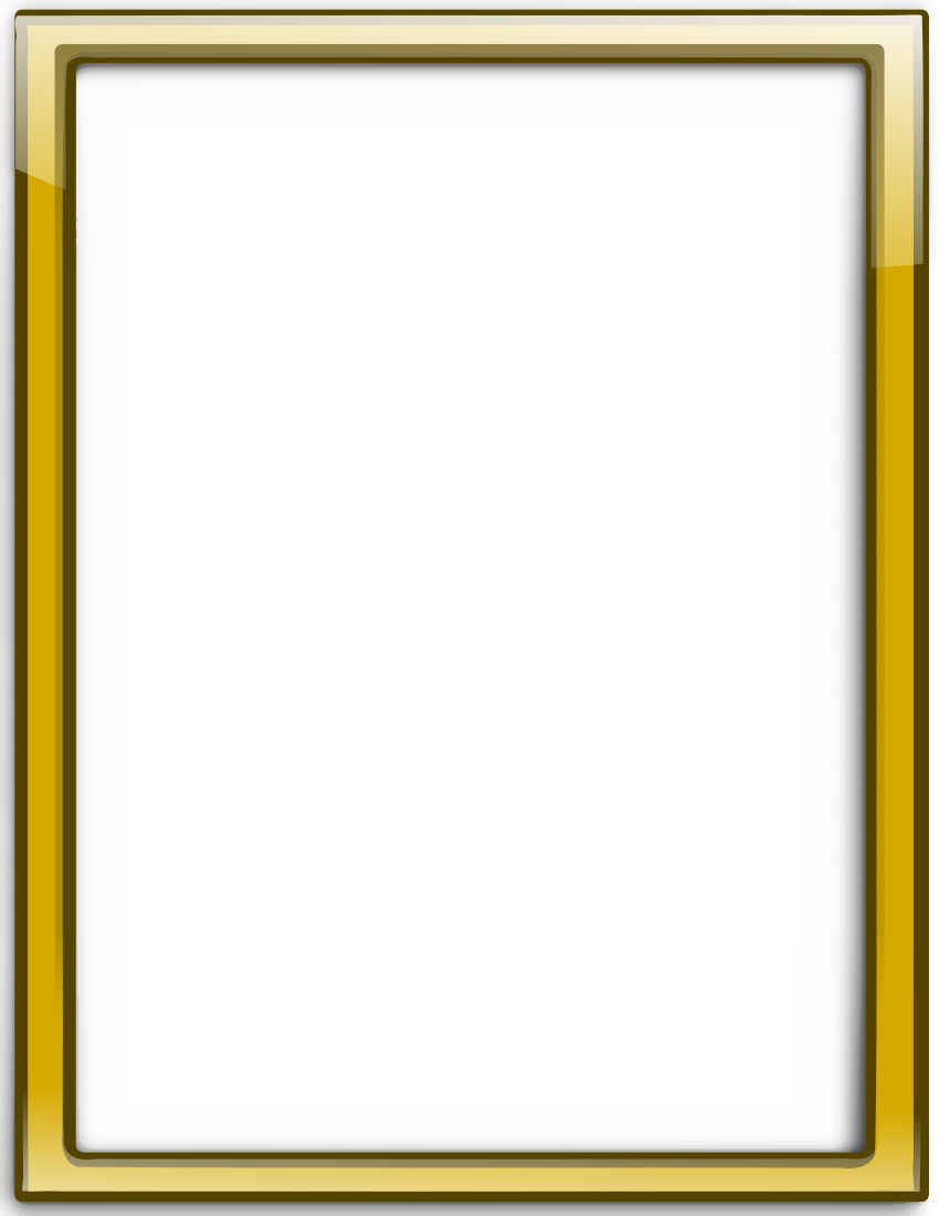 Square Clipart Gold Frame - Frame - (850x1100) Png Clipart Download