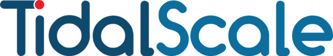 Blue Logo Text - Tidalscale - (1280x218) Png Clipart Download