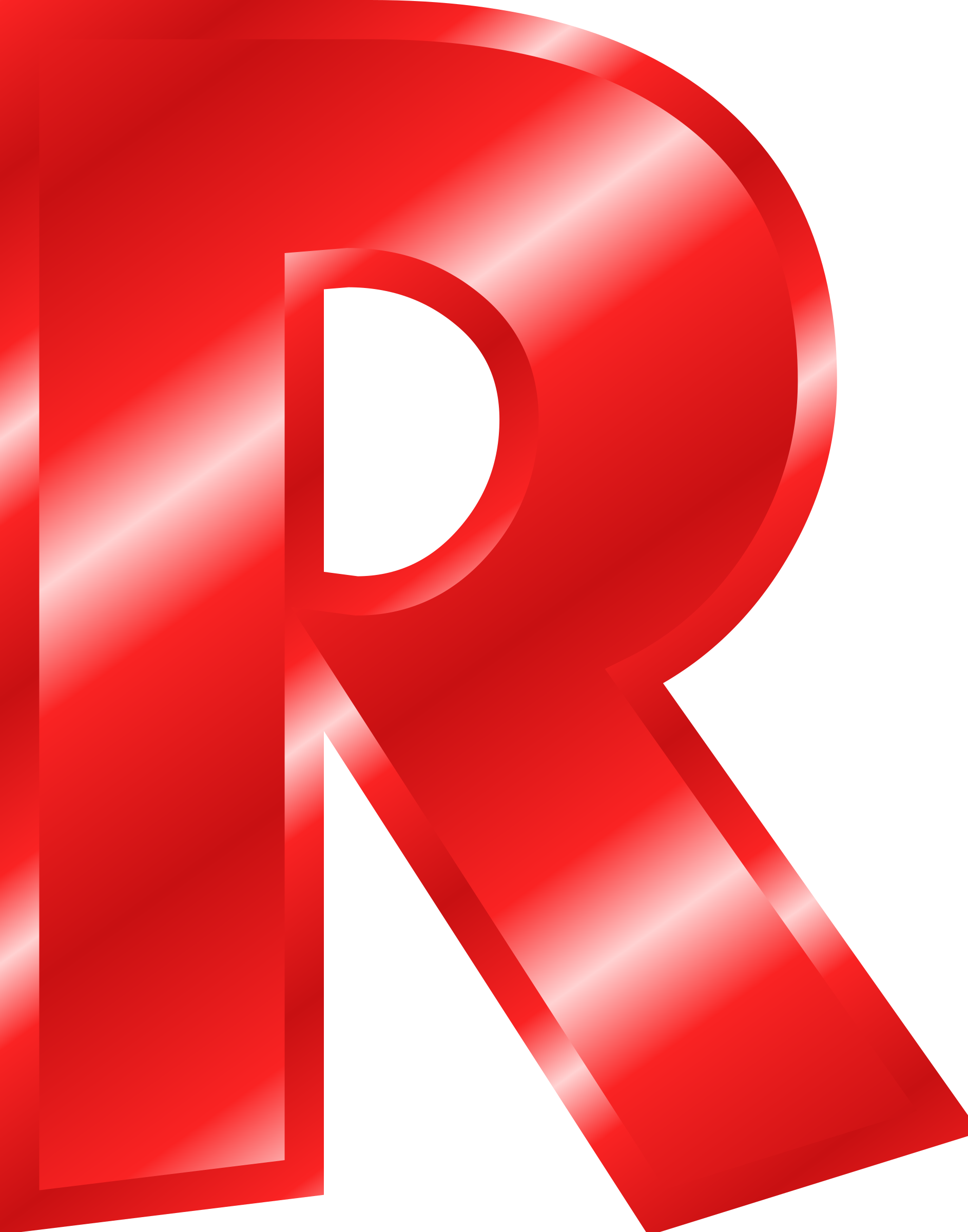 Letter Clipart Red - Letter R Color Red - (1886x2400) Png Clipart Download