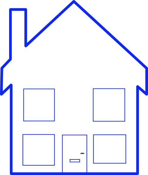 Cartoon House Outline - (504x597) Png Clipart Download