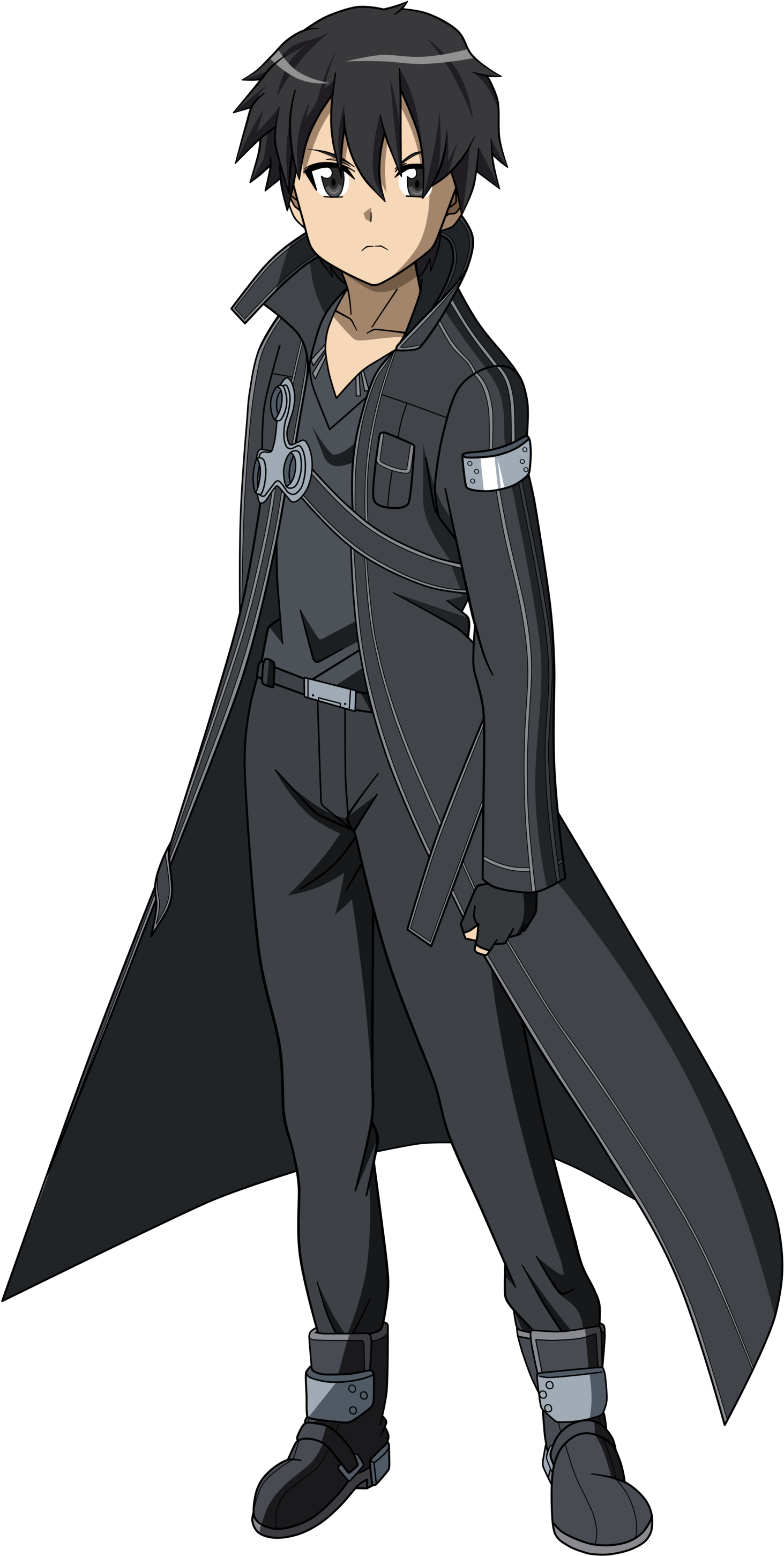 Sword Art Online Clipart - Sao Kirito Full Body - (1600x2943) Png ...