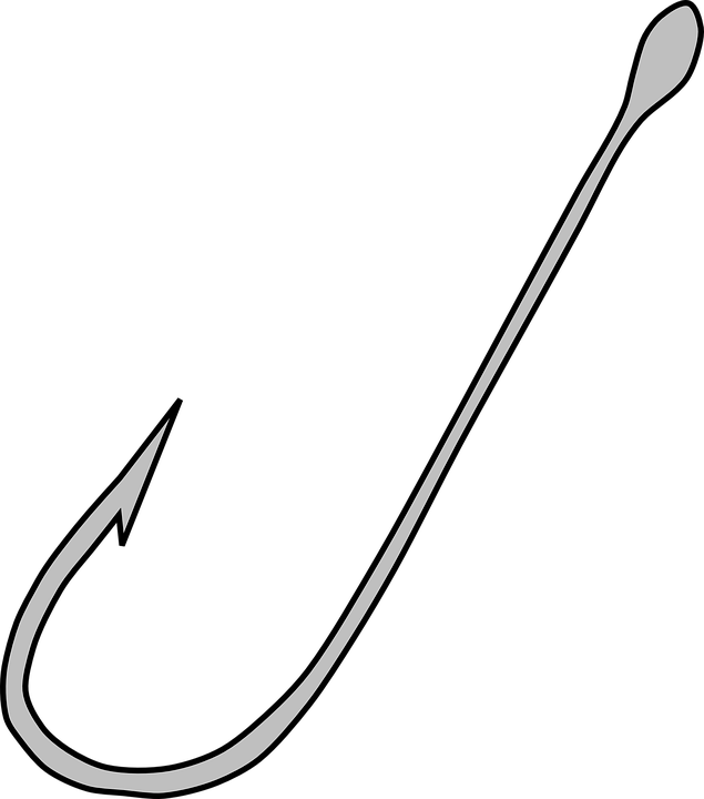 Fish Hook Transparent Background - (635x720) Png Clipart Download
