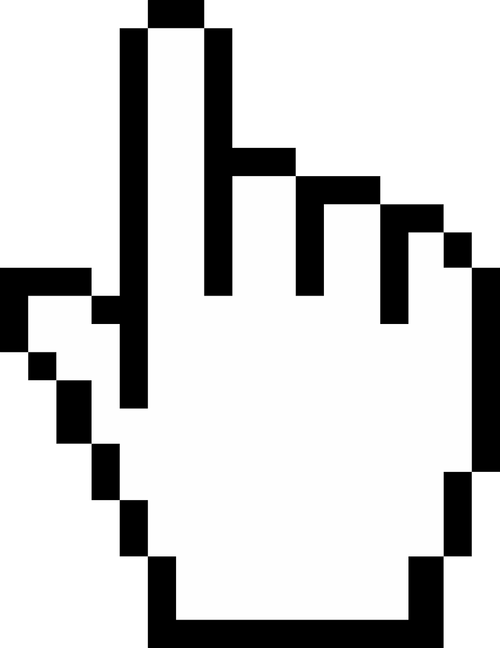 Free Mouse Pointer - Hand Cursor - (1852x2400) Png Clipart Download