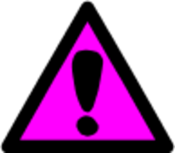 Attention Clipart Craft Projects Symbols Clipartoons - Pink Caution ...