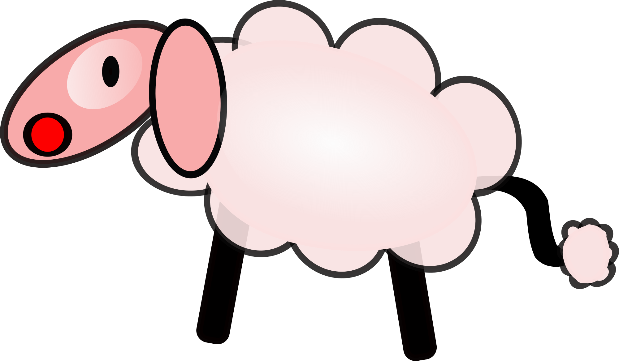 Free Funny Pinkish Sheep Clipart Clipart And Vector - Clip Art ...