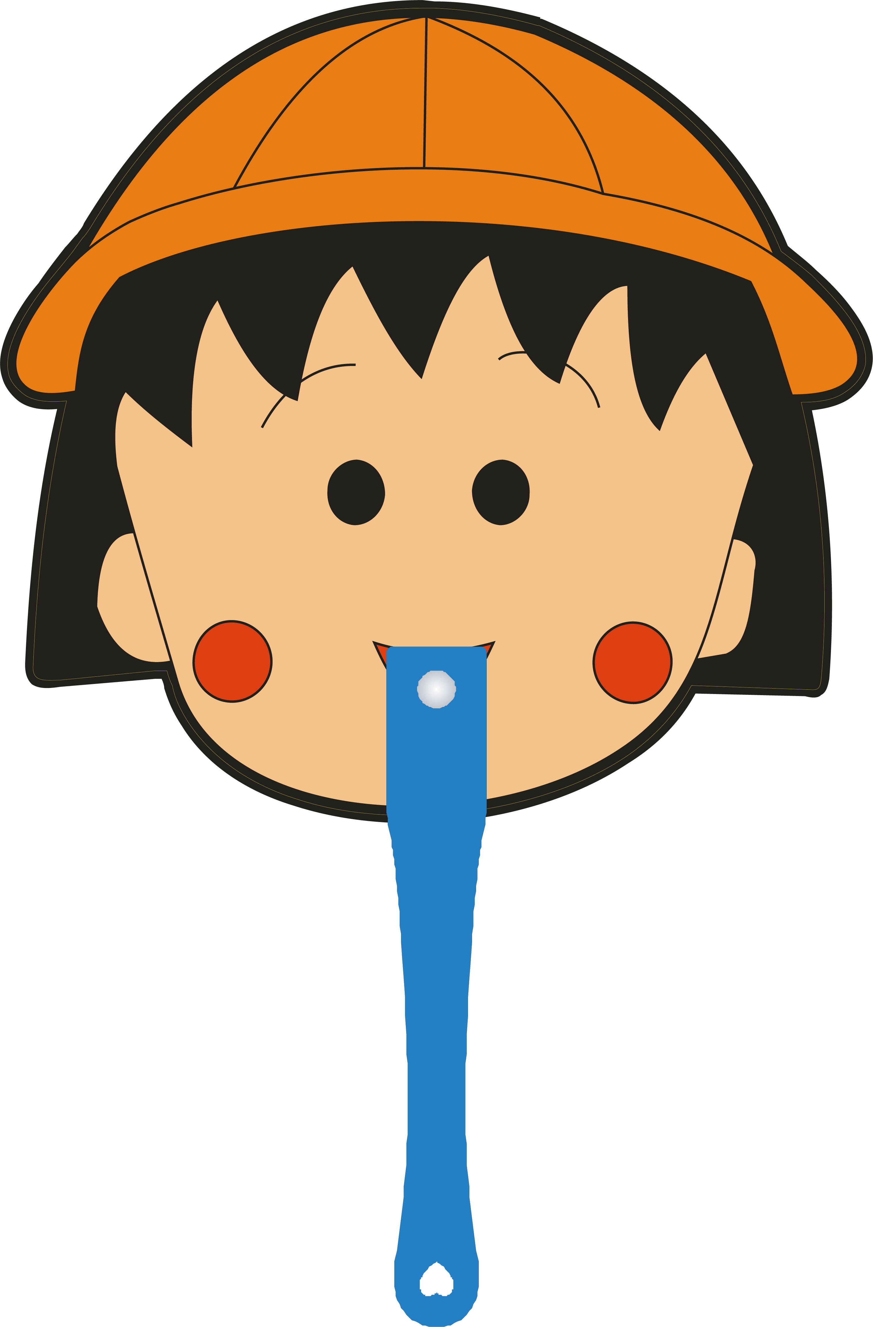 Chibi Maruko-chan Cartoon Clip Art - Cartoon - (3033x4612) Png Clipart ...