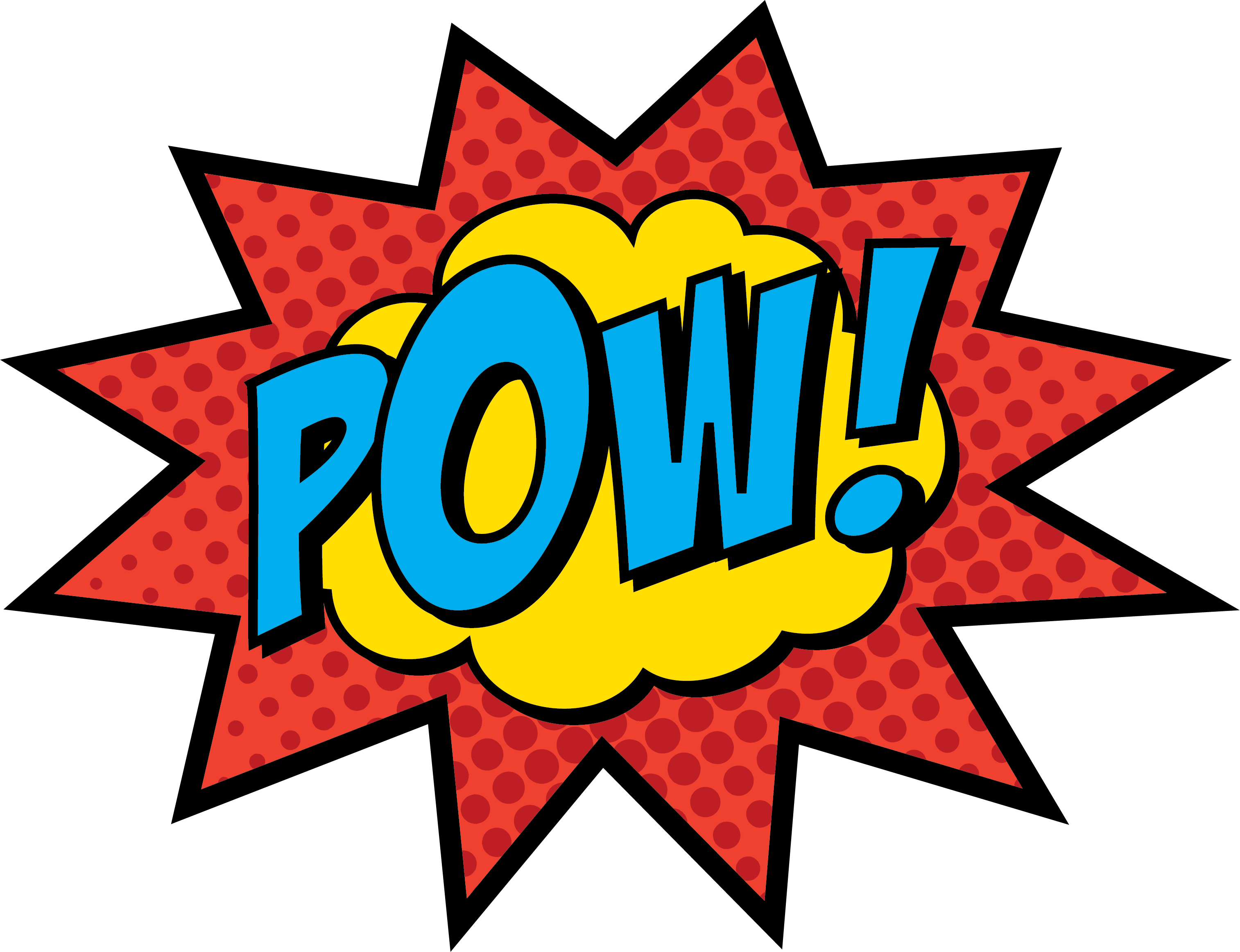 Pow - Comic Book Pow - (3028x2325) Png Clipart Download