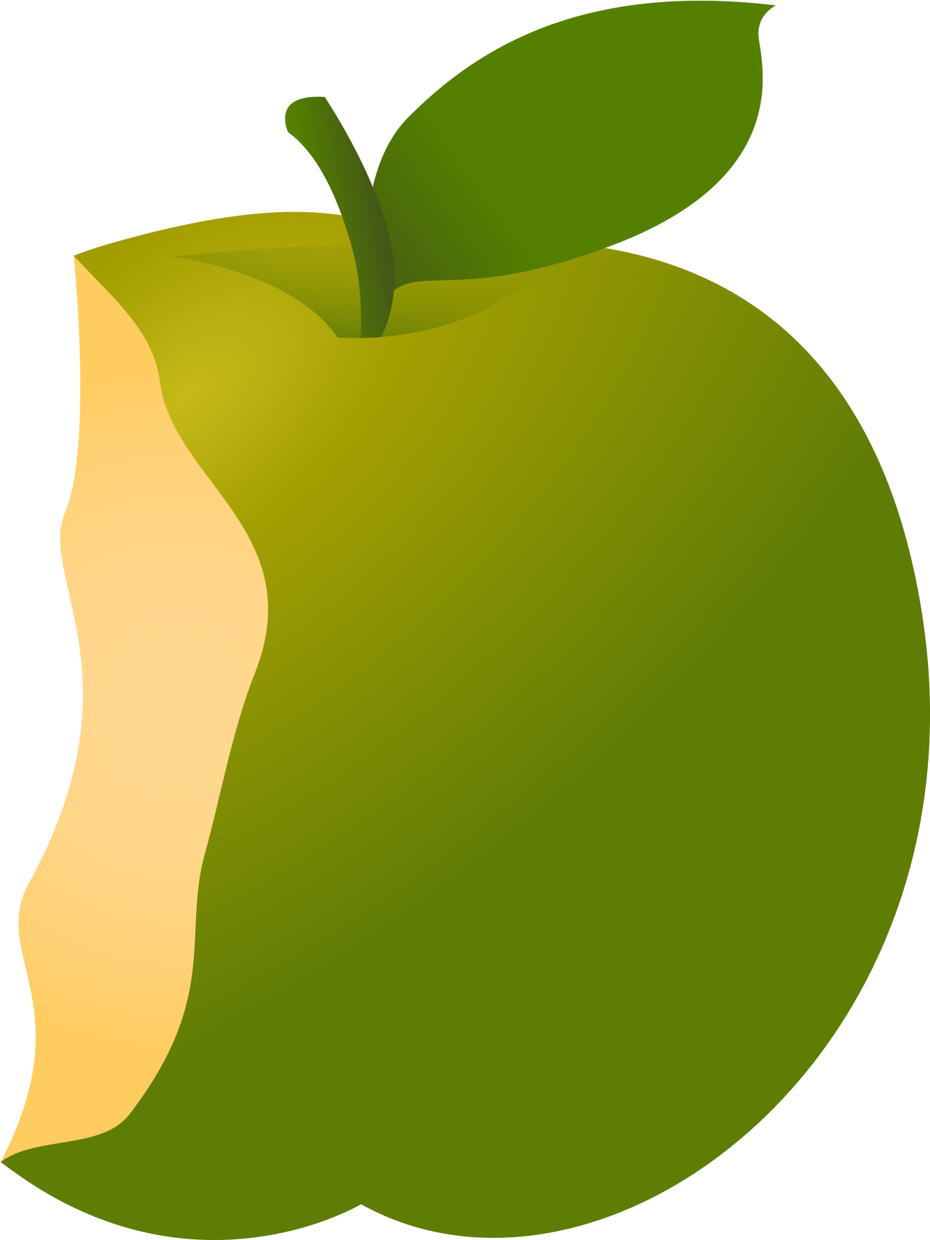 Apple Clipart Bitten Green - Clipart Fruits With Bite - (1890x1810) Png ...