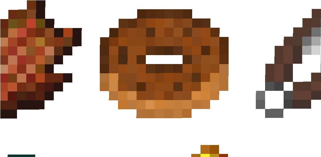 Minecraft Pixel Art - Minecraft Donut - (1038x552) Png Clipart Download