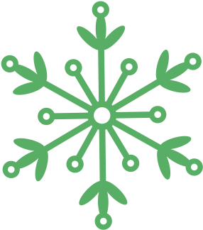 Green Snowflake Clipart Download - Green Snowflake Png - (349x349) Png ...