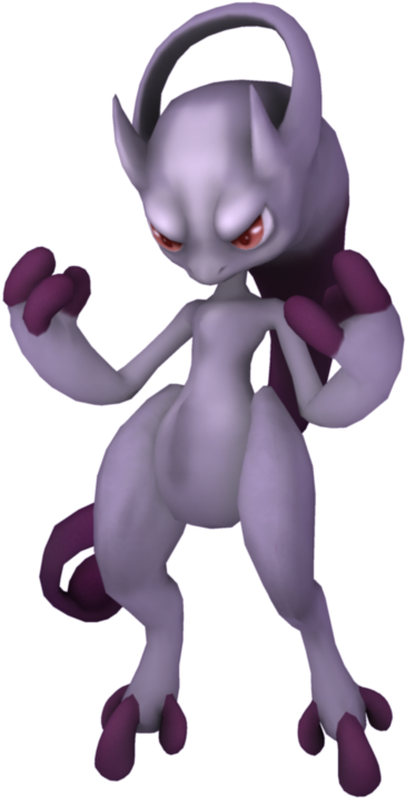 Mega Mewtwo Ssbb Mod - Mega Mewtwo Y 3d - (474x768) Png Clipart Download