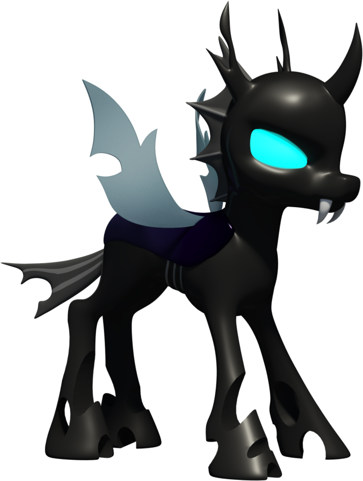 Changeling 3d Model By Clawed-nyasu - Mlp Changeling 3d Model ...