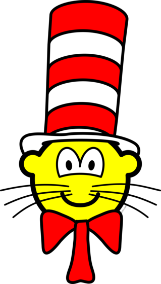 Cat In The Hat - Cat In The Hat Emoji - (319x560) Png Clipart Download