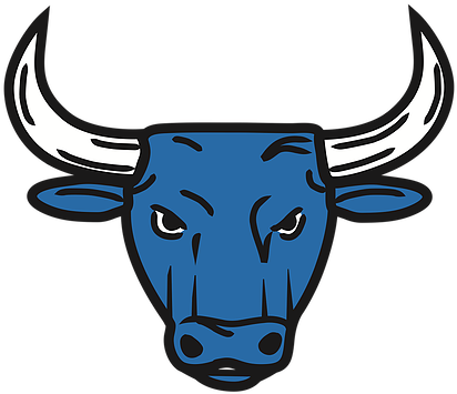 Blue Bull - (683x450) Png Clipart Download