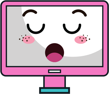 Computer Monitor Kawaii Cartoon - Monitor De Computadora Animado ...