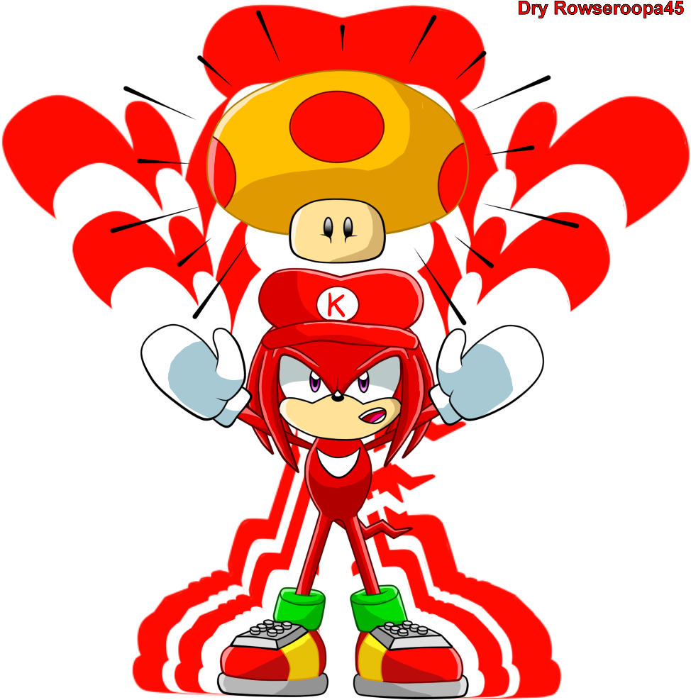Giant Knuckles Using A Mega Mushroom By Dry-rowseroopa - Giant Knuckles ...