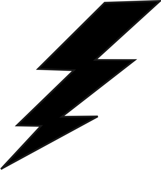 Lighting - Bolt - Black - And - White - Lightning Bolt Clipart ...