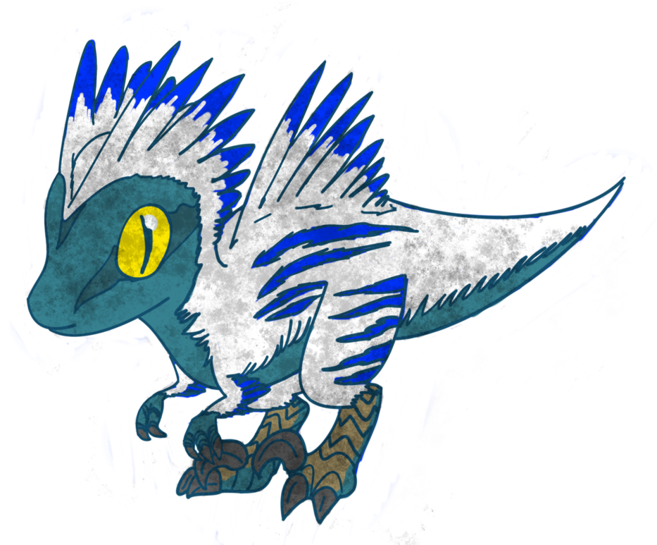 V-raptor Chibi By Temorali - V Raptor Fossil Fighters - (1024x772) Png ...