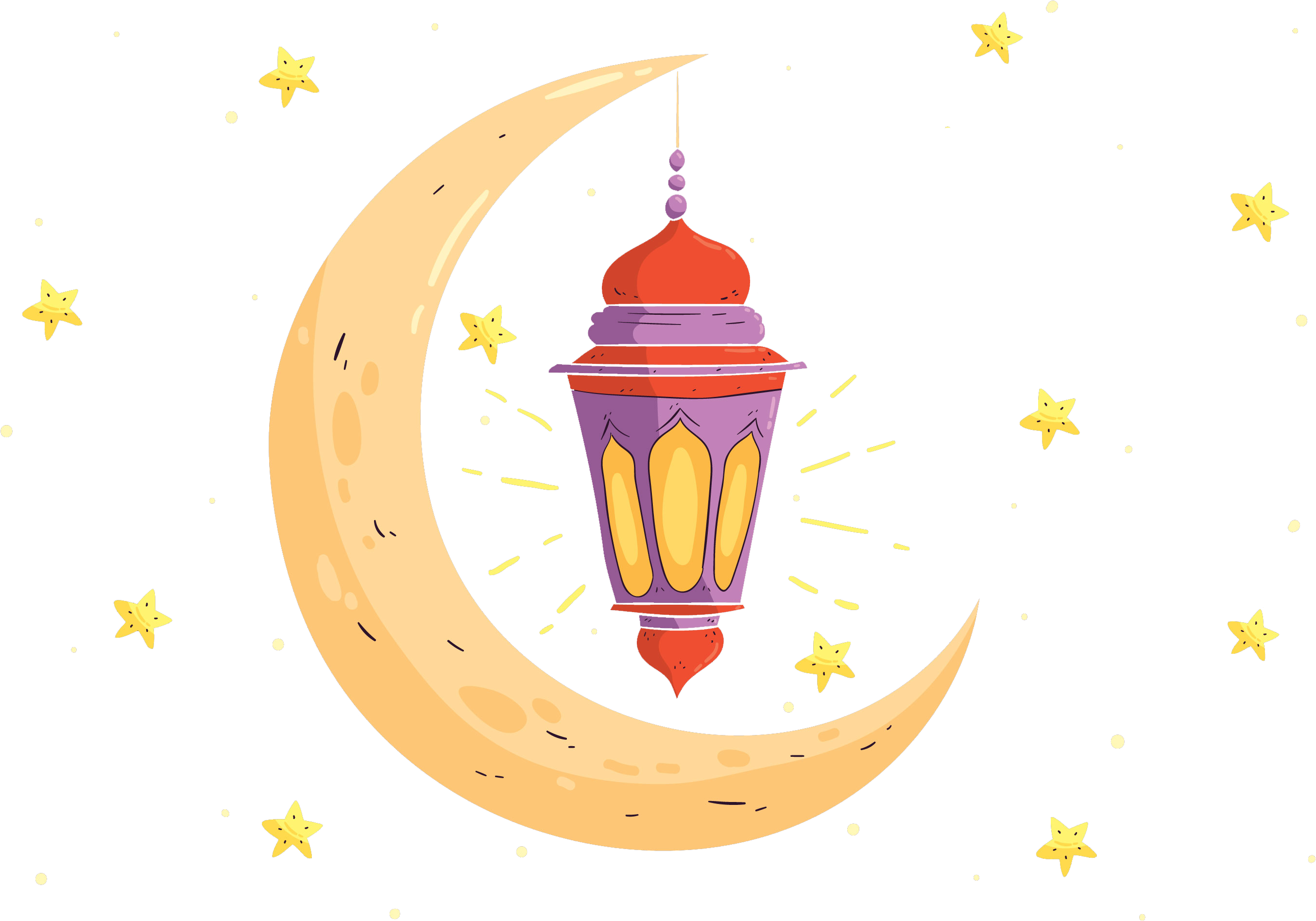 Ramadan Moon And Stars Png - Moon With Stars Png - (3000x2000) Png ...