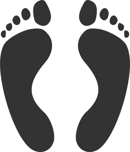 Footprint Vector - Feet Png - (429x500) Png Clipart Download