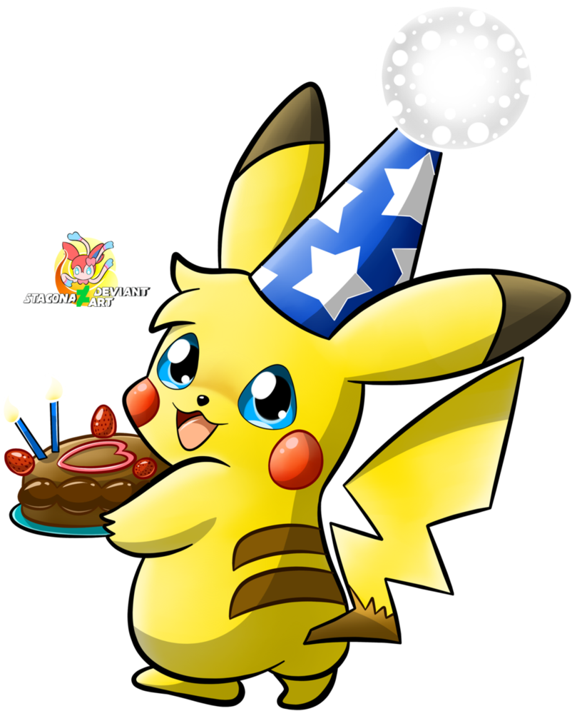 Party Pikachu By Stacona - Pikachu Party - (802x996) Png Clipart Download