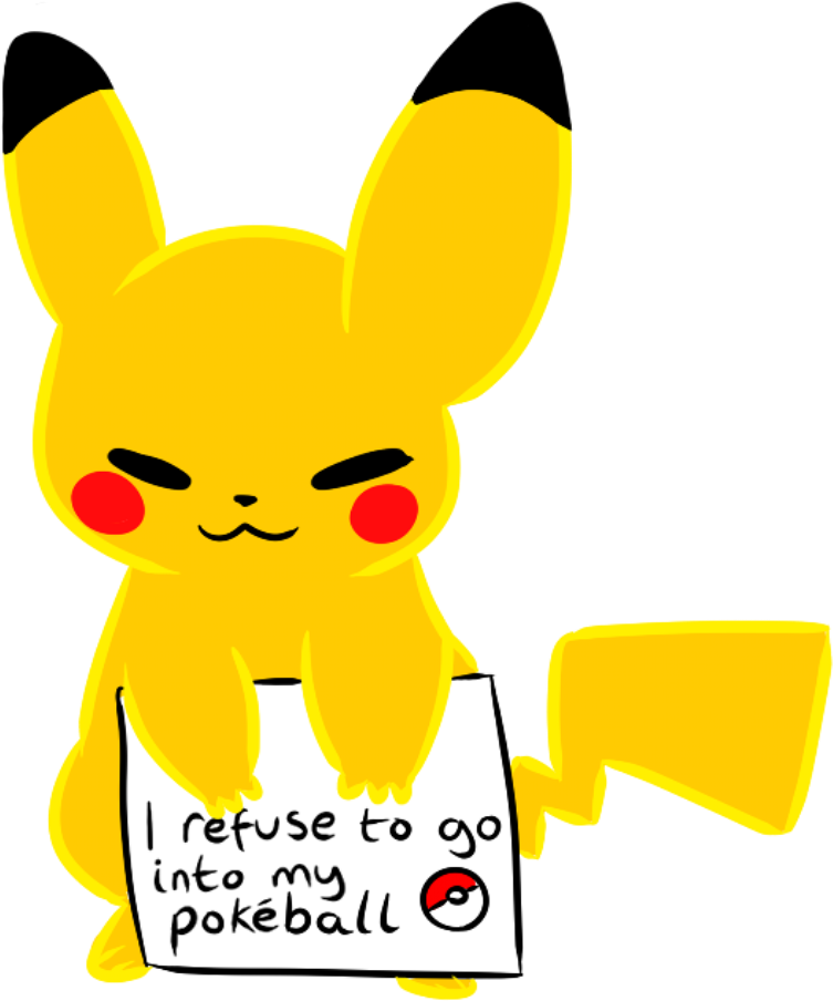 Pokemon Shaming - Pikachu - (1000x1000) Png Clipart Download