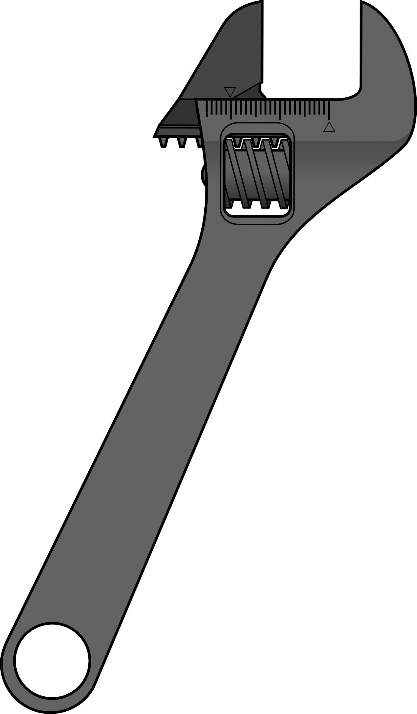 Adjustable Wrench Vector - (1402x2400) Png Clipart Download