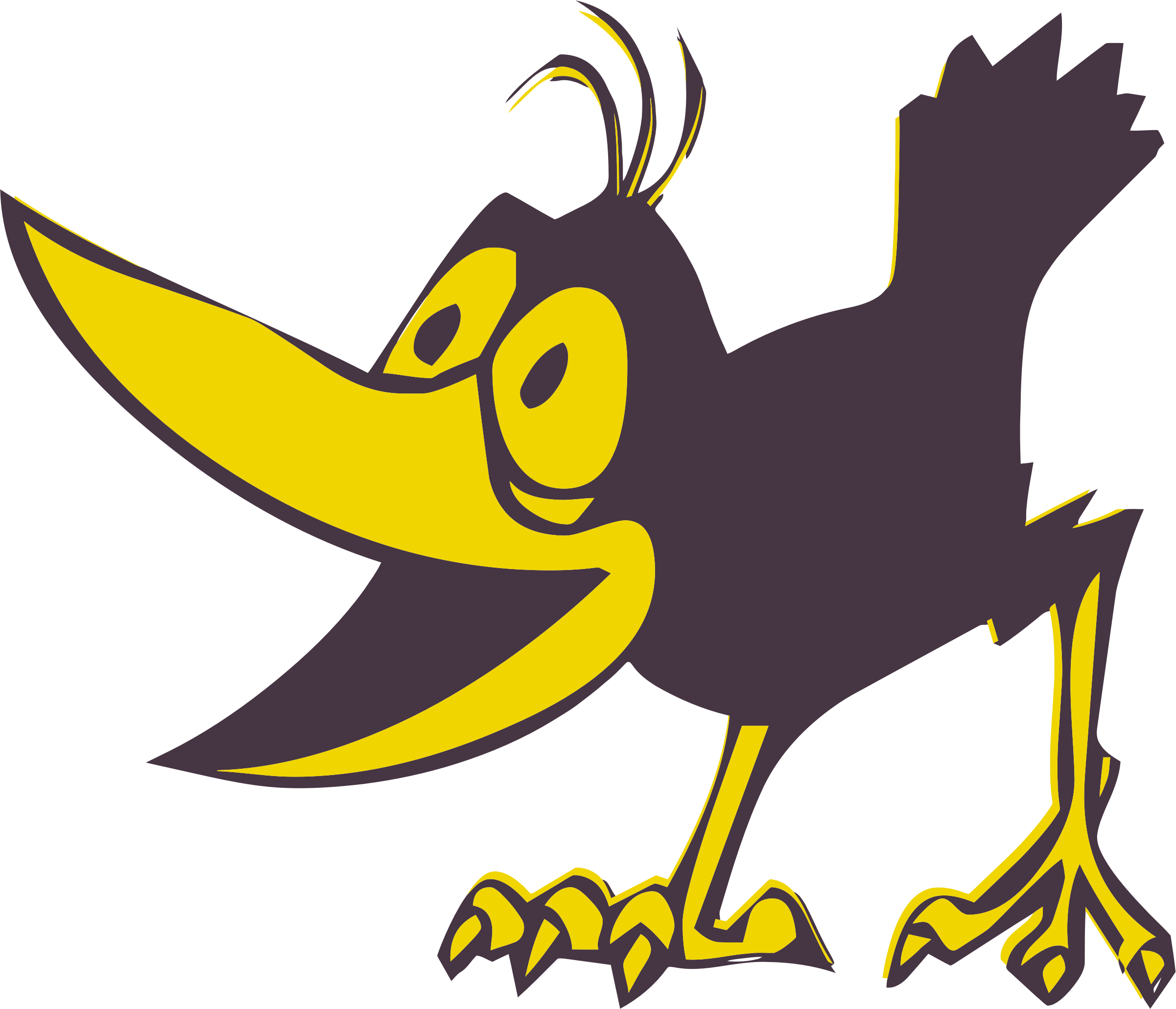 Crow Clipart Big - Crow Cartoon Png - (2402x2062) Png Clipart Download