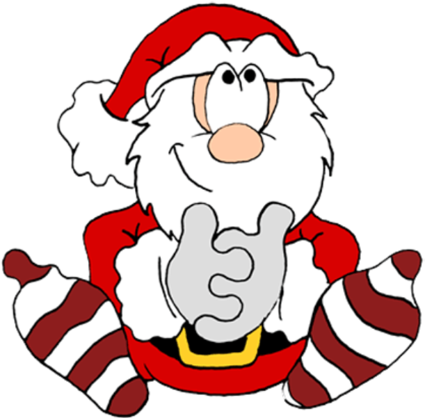 Thinking Santa - (800x600) Png Clipart Download
