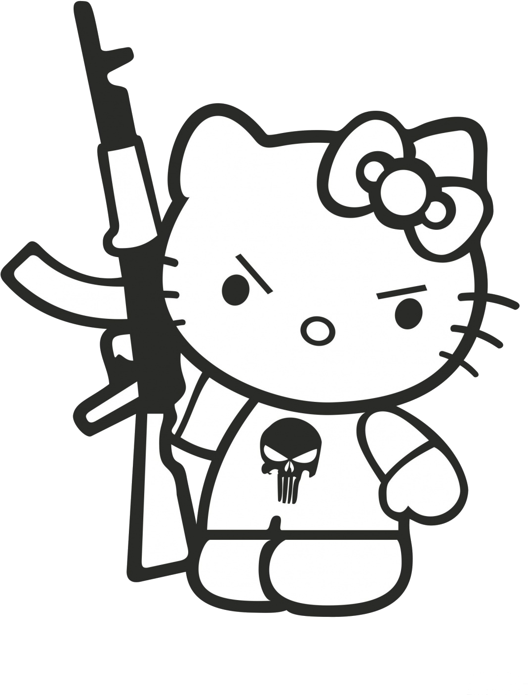 Hello Kitty Sticker Decal Firearm Ak-47 - Hello Kitty Sticker Decal ...