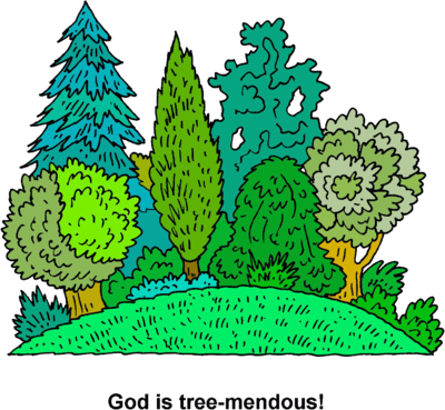 Grove Clip Art - God Created Trees Clipart - (400x369) Png Clipart Download