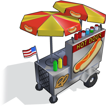 Hot Dog Stand - Cartoon Hot Dog Cart - Full Size PNG Clipart Images ...