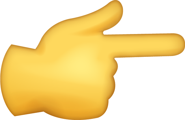 Right Pointing Backhand Index Iphone Emoji Jpg - Pointing Finger ...