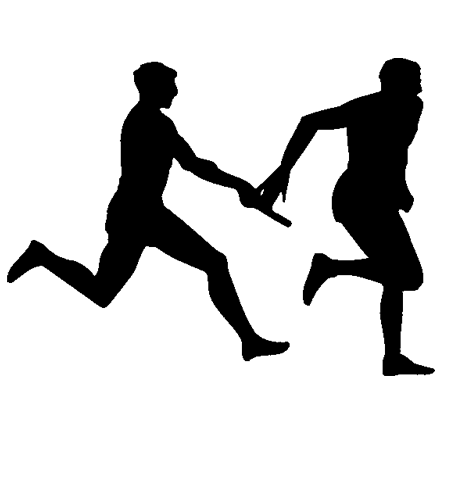 Relay Running Clipart - Sport Silhouettes - (468x500) Png Clipart Download