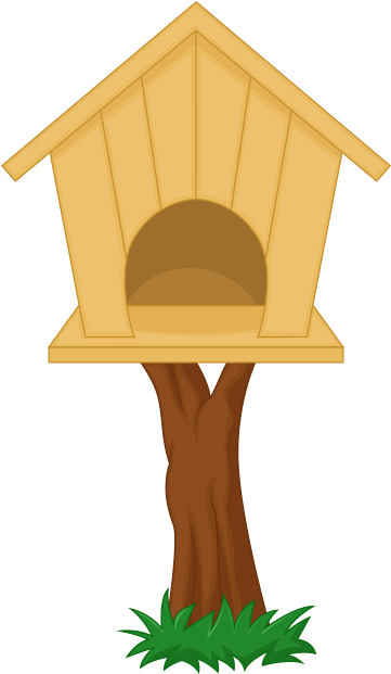 Build A Den - Bird House Cartoon - (431x622) Png Clipart Download