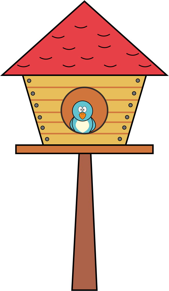Bird House Cartoon - Cartoon - (584x1008) Png Clipart Download