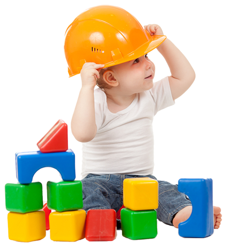 Baby Playing With Blocks Png - (459x501) Png Clipart Download
