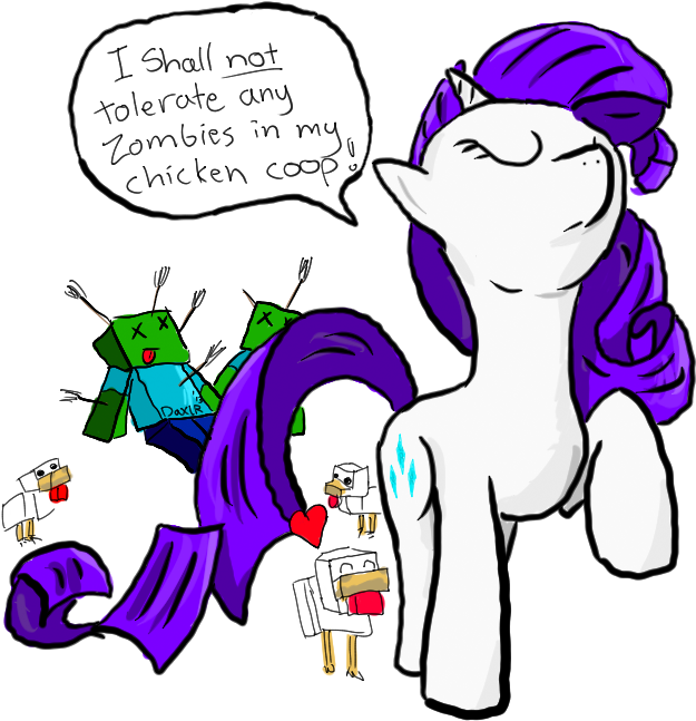 Funny Minecraft Ad Mlp - Cartoon - (668x668) Png Clipart Download