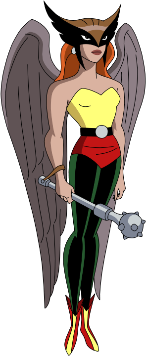 Mujer Halcon Liga Dela Justicia - (400x800) Png Clipart Download