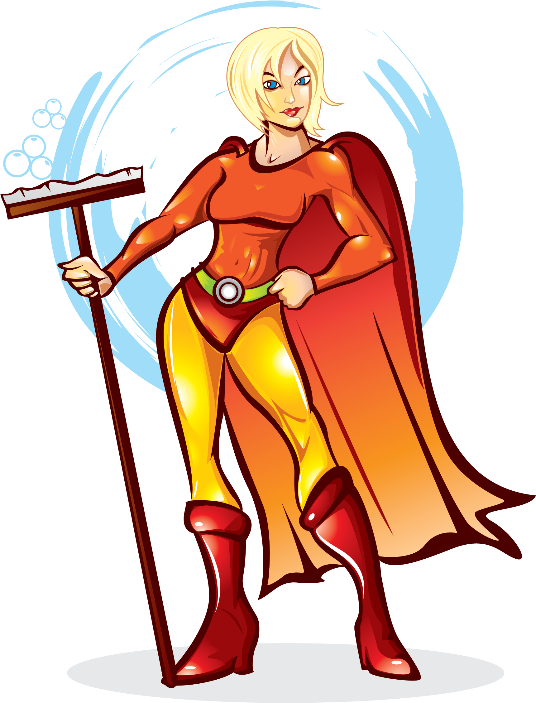 Cleaner Super Hero - (3333x2500) Png Clipart Download