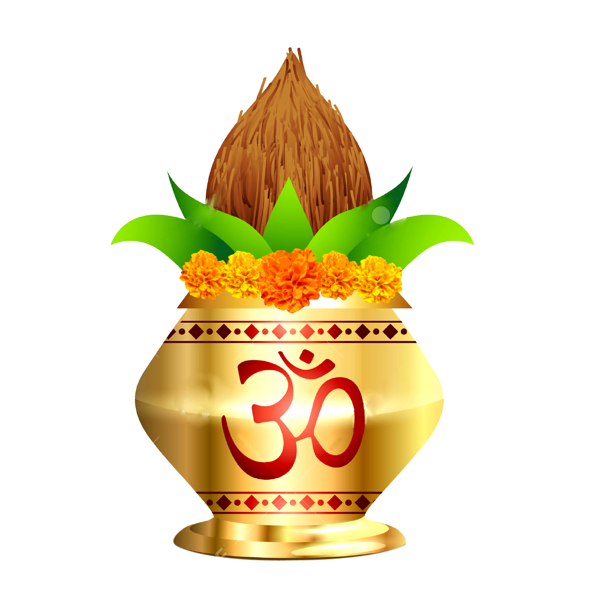 Indian Wedding Clipart Colour Png - Kalash Vector Free Download ...