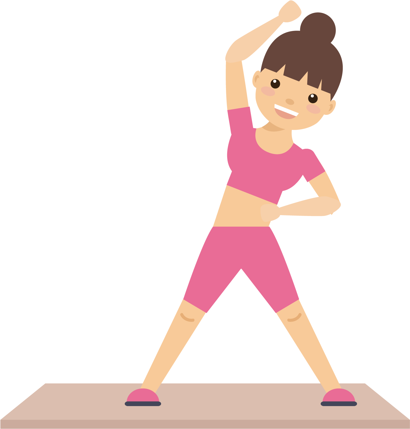 Physical Fitness Physical Exercise Clip Art - Fitness Woman Cartoon ...