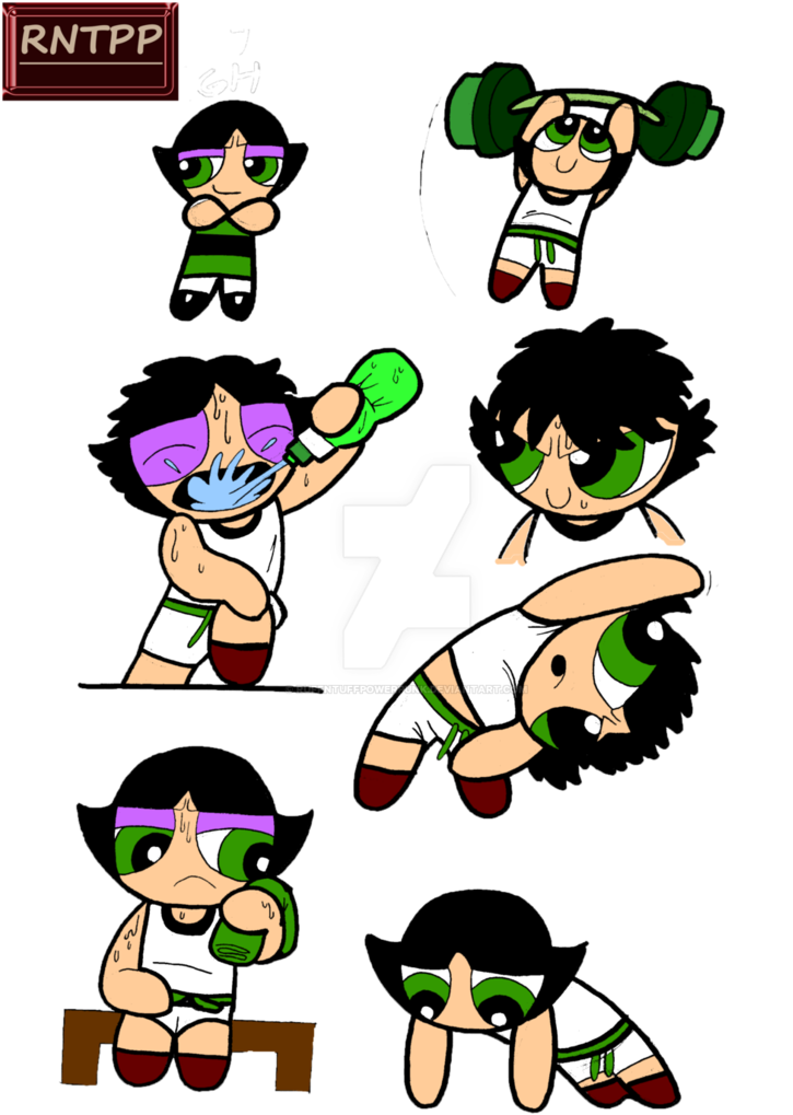 Gymbunny Buttercup Workout By Ruffntuffpowerpunk - Drawing - (762x1048 ...