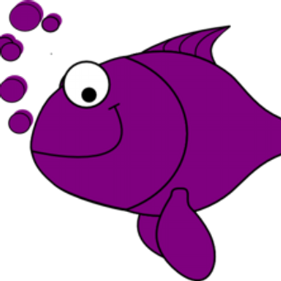 Purple Fish - Cartoon Fish Transparent - (400x400) Png Clipart Download